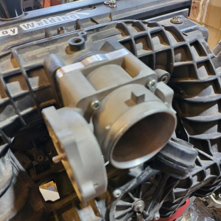 Barra BA throttle body to FG intake manifolds – Custom Alloy Welding