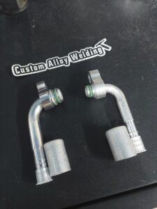 Barra A/C low profile fittings for custom lines – Custom Alloy Welding